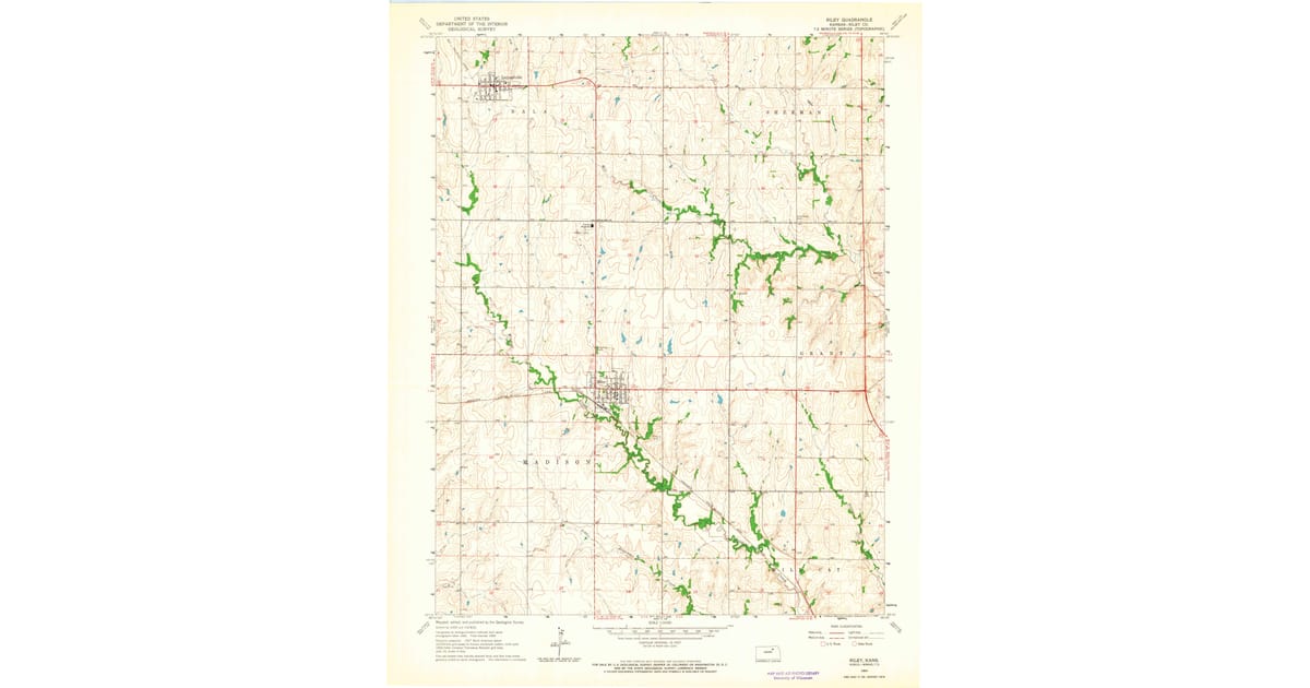 1964 Map of Riley, KS — High-Res | Pastmaps