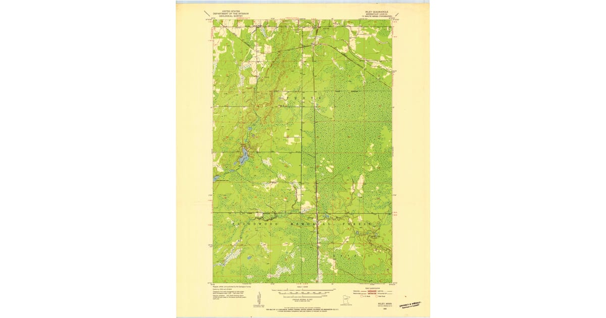 1952 Map of Riley, St. Louis County, MN — High-Res | Pastmaps