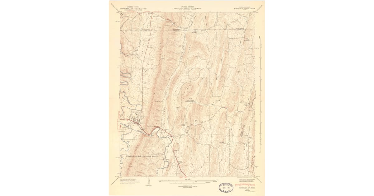 1946 Map of Ringgold, GA — High-Res | Pastmaps