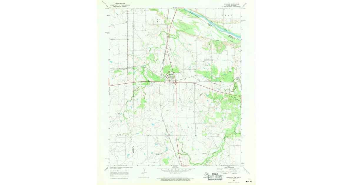 1968 Map of Ringgold, TX — High-Res | Pastmaps