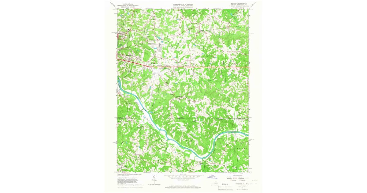 1965 Map of Ringgold, Pittsylvania County, VA — High-Res | Pastmaps