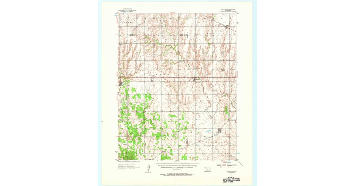 1956 Map of Ringwood, OK — High-Res | Pastmaps