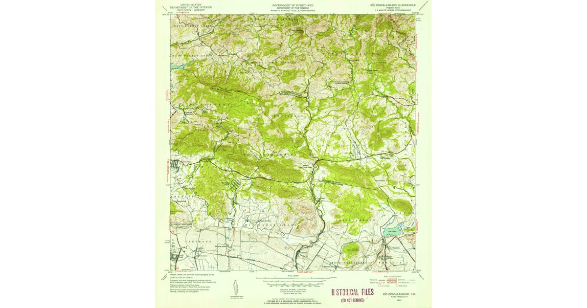 1950s Maps of Villa de Río Cañas, Juana Díaz | Pastmaps