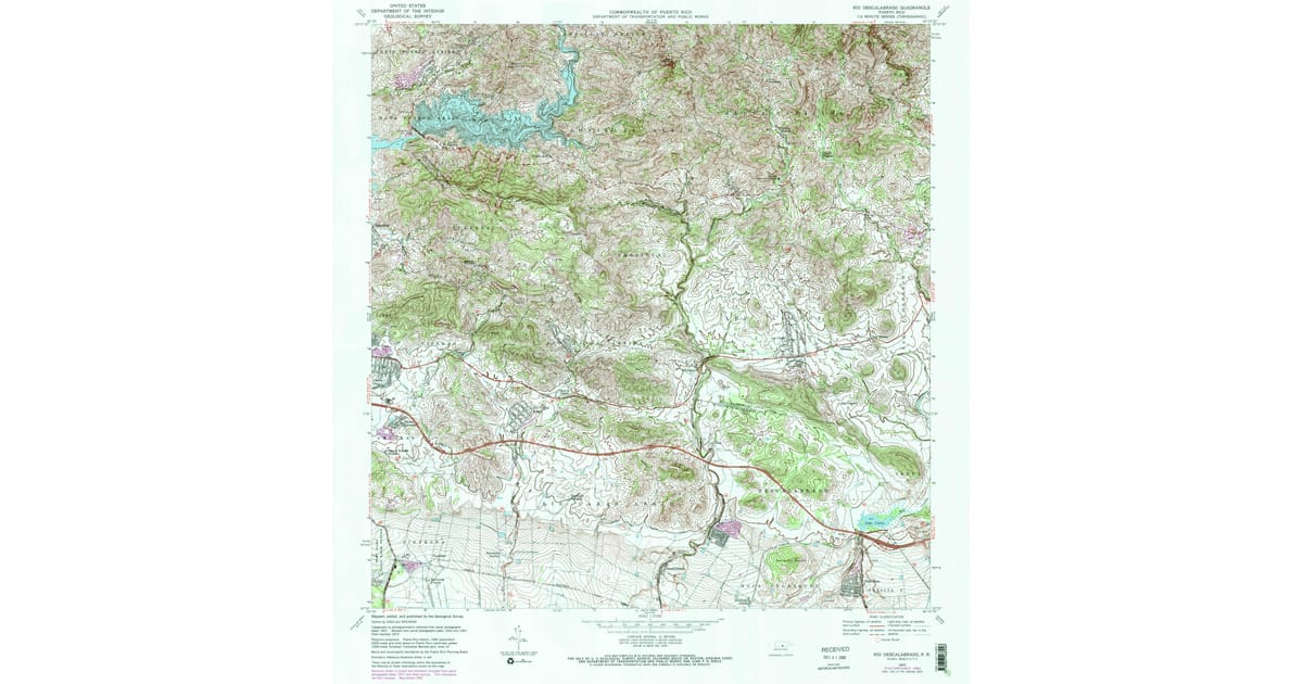 1972 Map of Rio Descalabrado, Santa Isabel Municipio, PR — High-Res ...