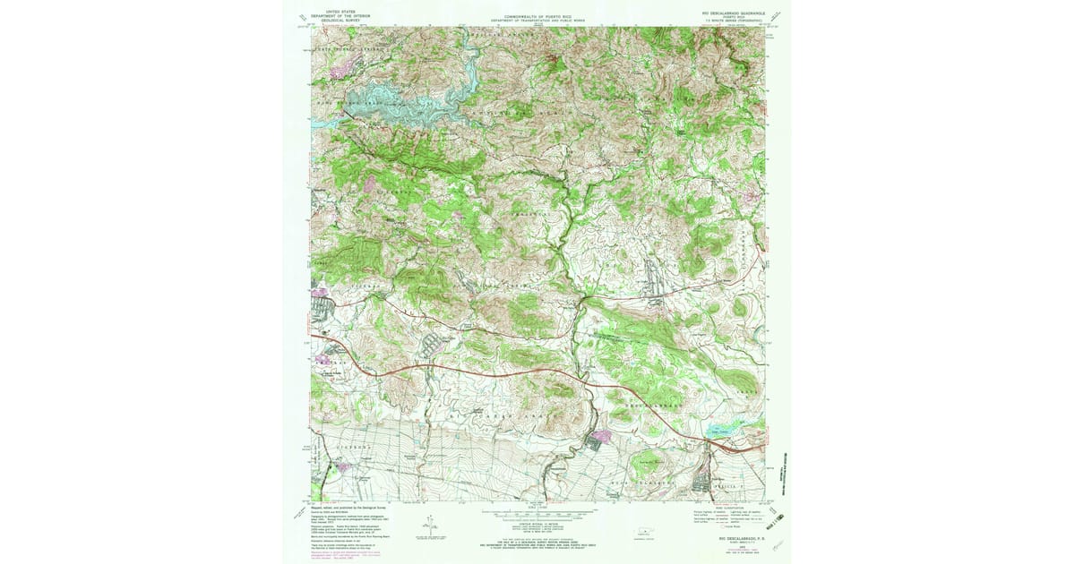 1972 Map of Rio Descalabrado, Santa Isabel Municipio, PR — High-Res ...
