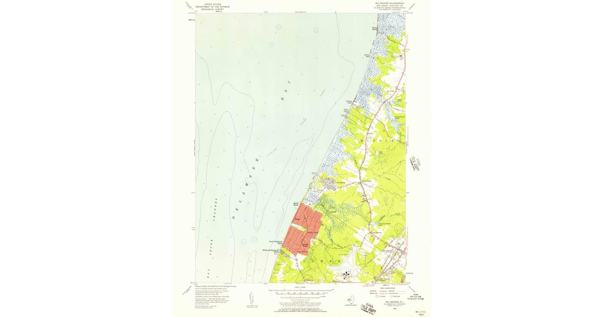 1956 Map of Rio Grande, NJ — High-Res | Pastmaps
