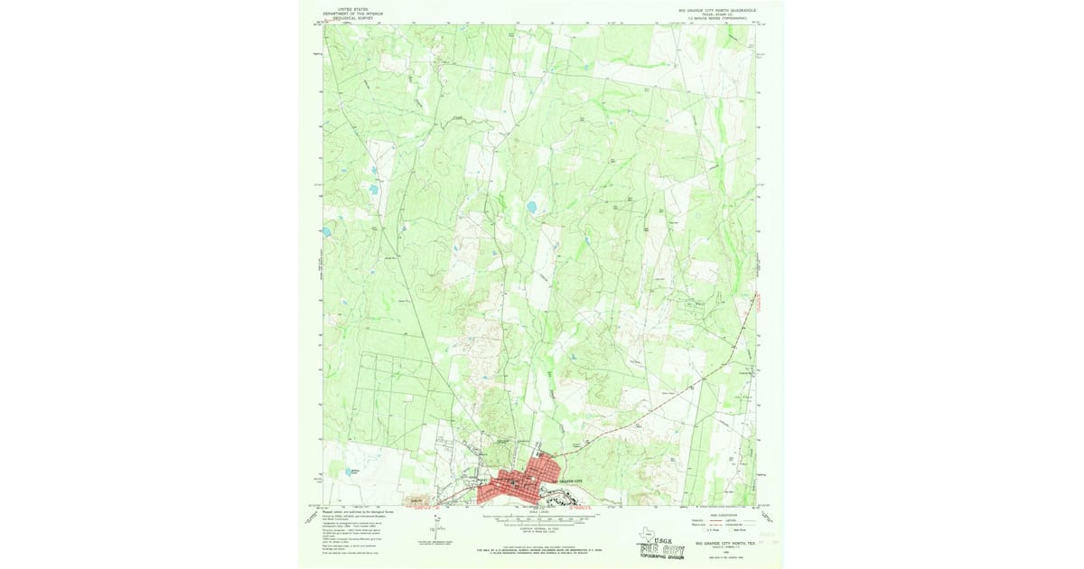 1965 Map of Rio Grande City North, Starr County, TX — High-Res | Pastmaps