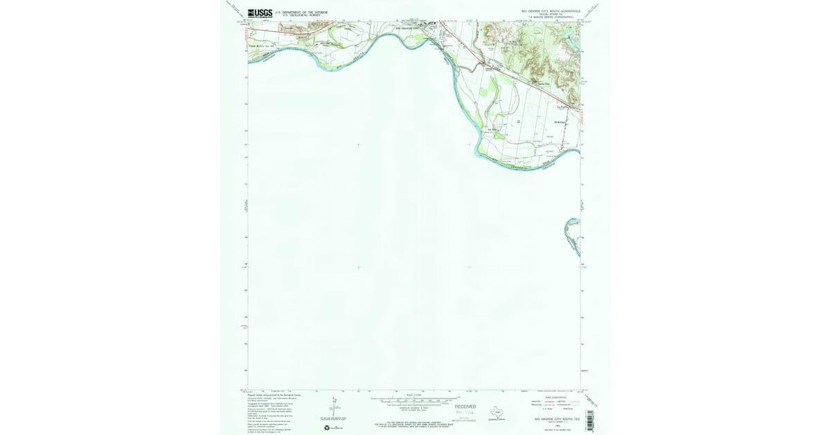 1965 Map of Rio Grande City South, Starr County, TX — High-Res, 1968 ...