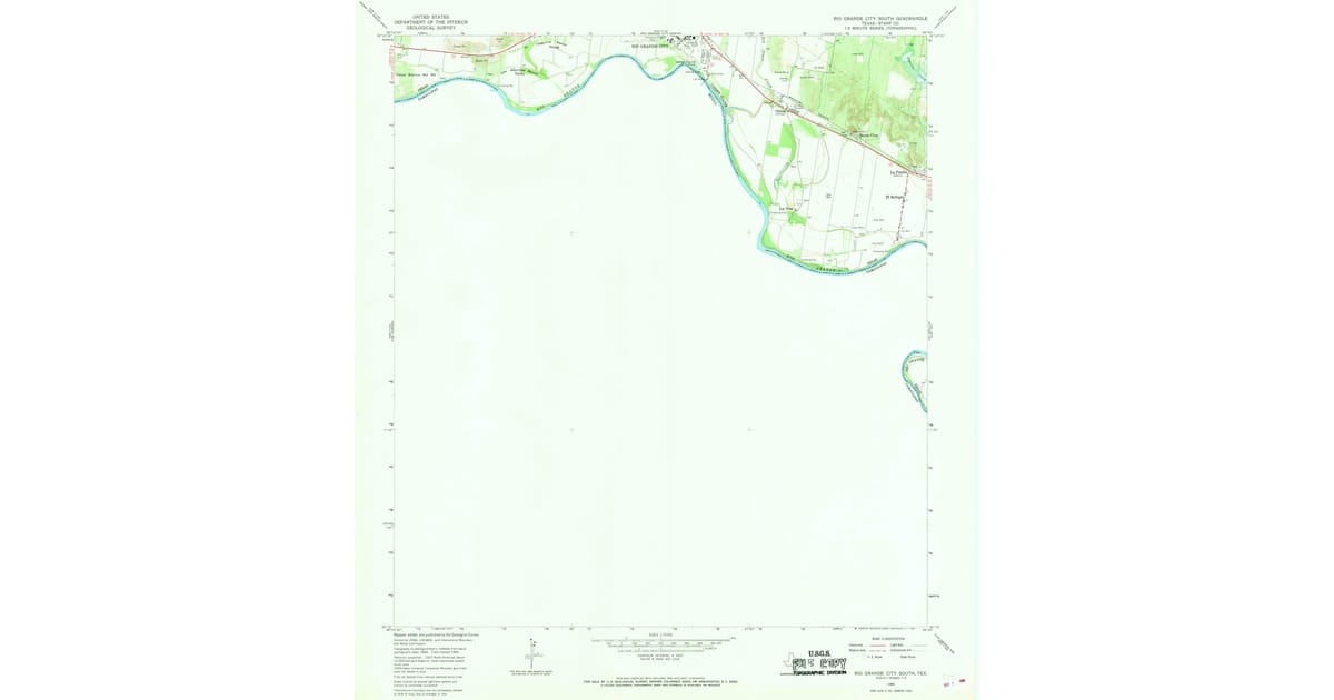 1965 Map of Rio Grande City South, Starr County, TX — High-Res | Pastmaps
