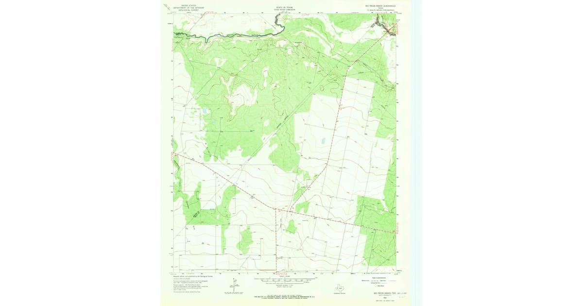 1963 Map of Rio Pecos Ranch, Pecos County, TX — High-Res | Pastmaps