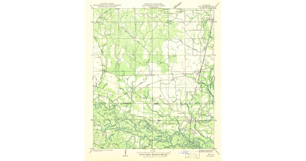 1942 Map of Rio, LA — High-Res | Pastmaps