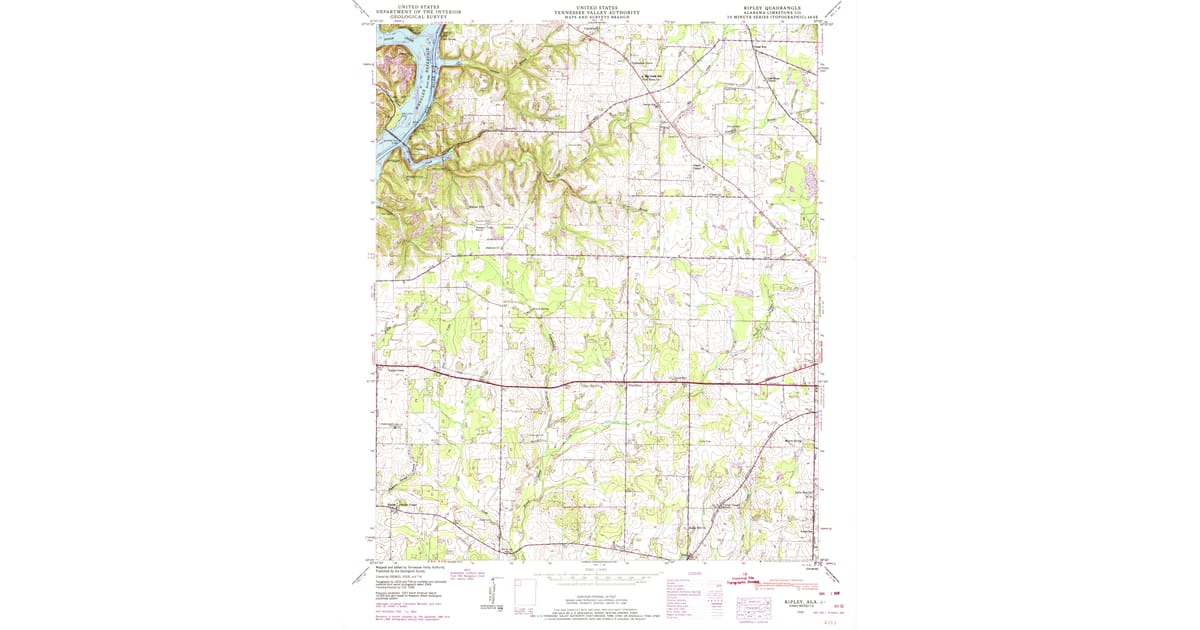 1948 Map of Ripley, Limestone County, AL — High-Res | Pastmaps