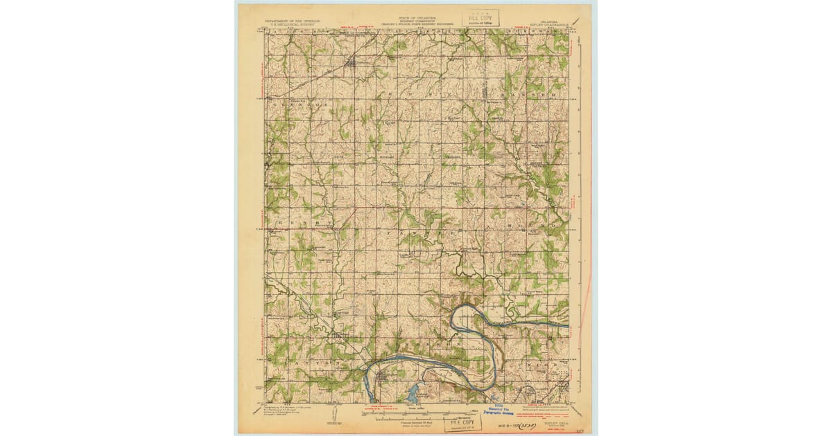 1932 Map of Ripley, OK — High-Res | Pastmaps