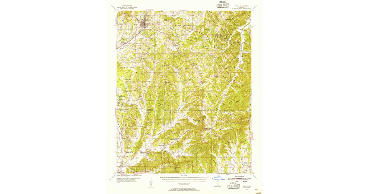 Old Maps of Halltown, MS for Hiking & Exploration | Pastmaps