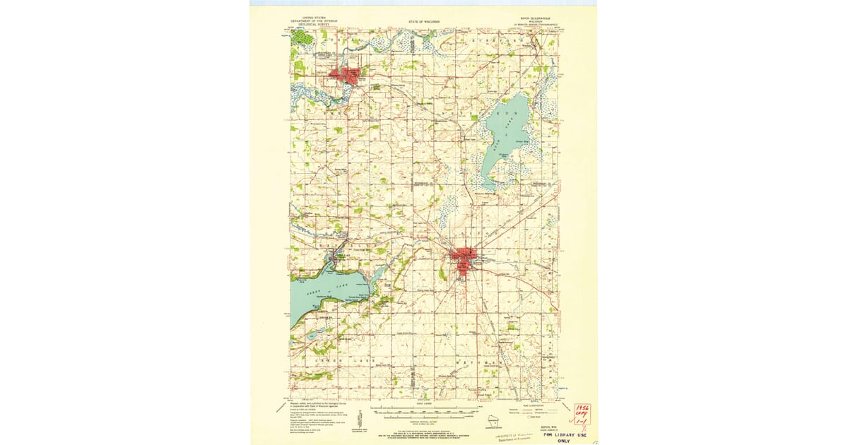1956 Map of Ripon, WI — High-Res | Pastmaps