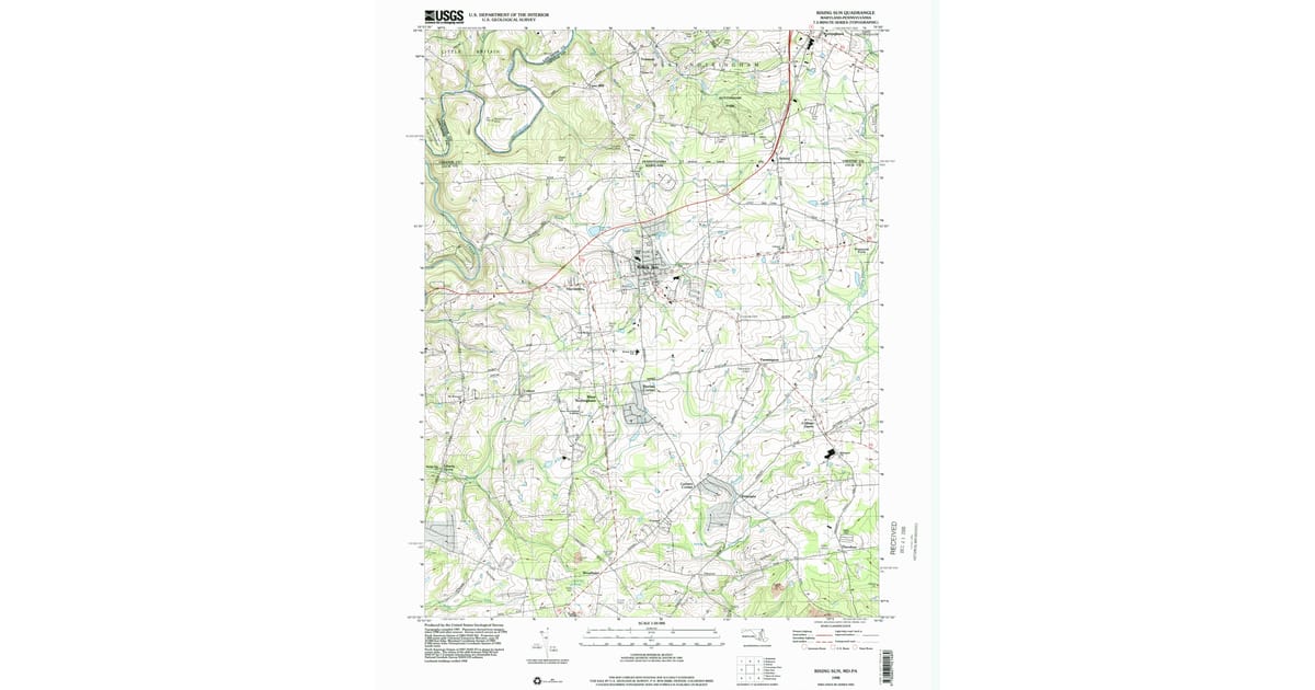 1998 Map of Rising Sun, MD — High-Res | Pastmaps