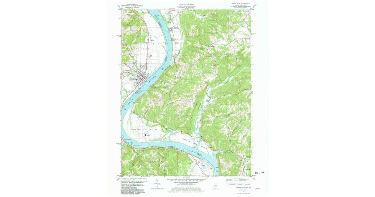 1981 Map of Rising Sun, IN — High-Res | Pastmaps