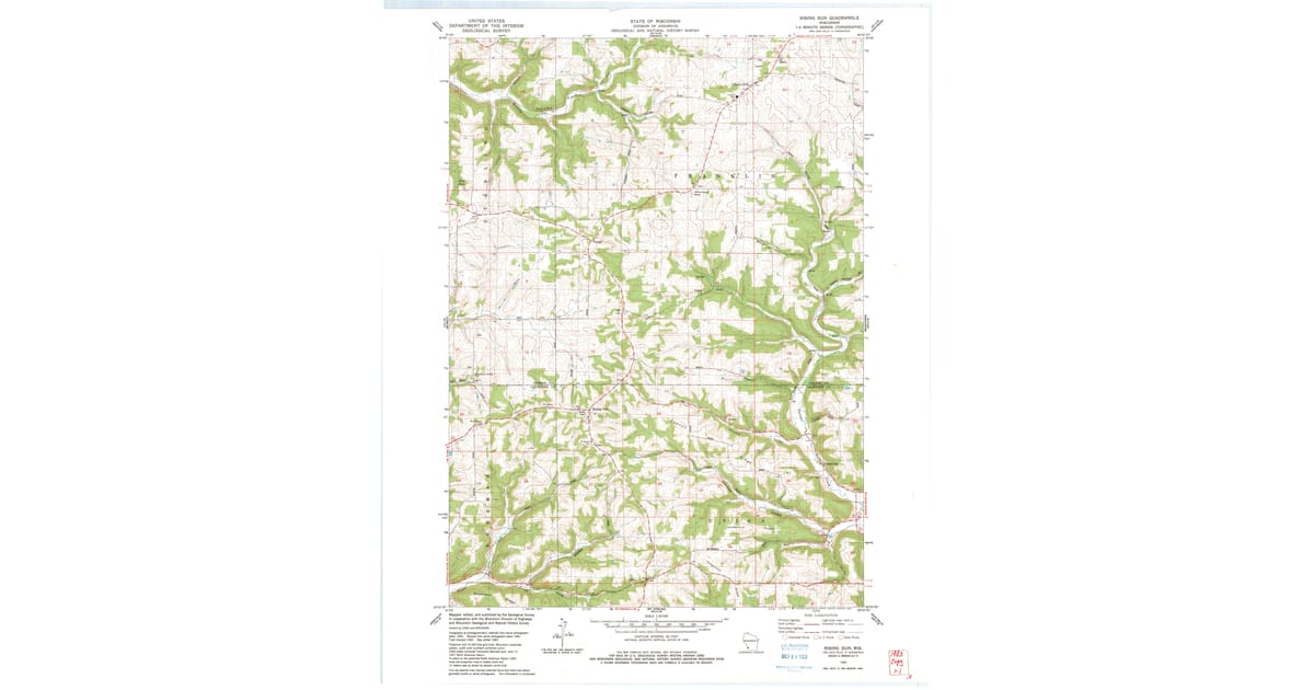 1983 Map of Rising Sun, Vernon County, WI — High-Res | Pastmaps