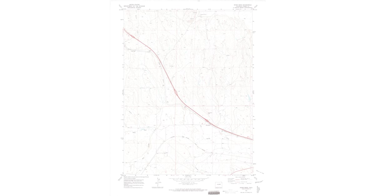1970 Map of River Bend, Elbert County, CO — High-Res | Pastmaps