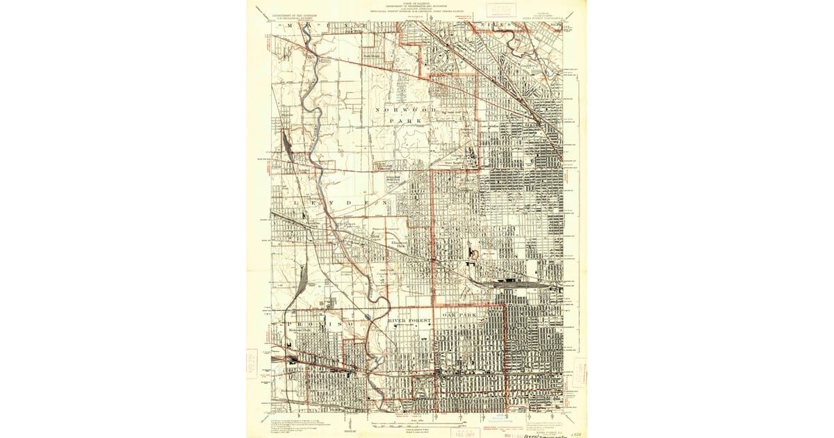 1928 Map of River Forest, IL — High-Res | Pastmaps