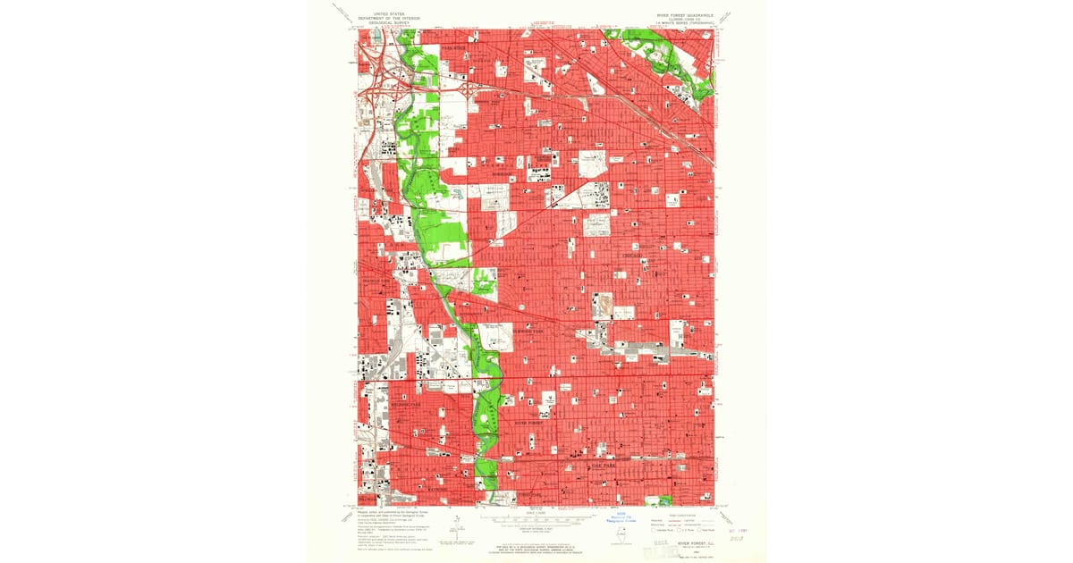 1963 Map of River Forest, IL — High-Res | Pastmaps