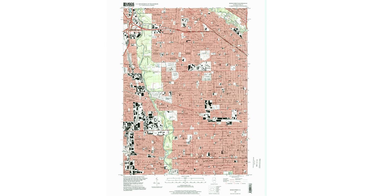 1997 Map of River Forest, IL — High-Res | Pastmaps