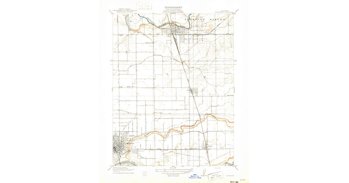 1916 Map of Riverbank, CA — High-Res | Pastmaps