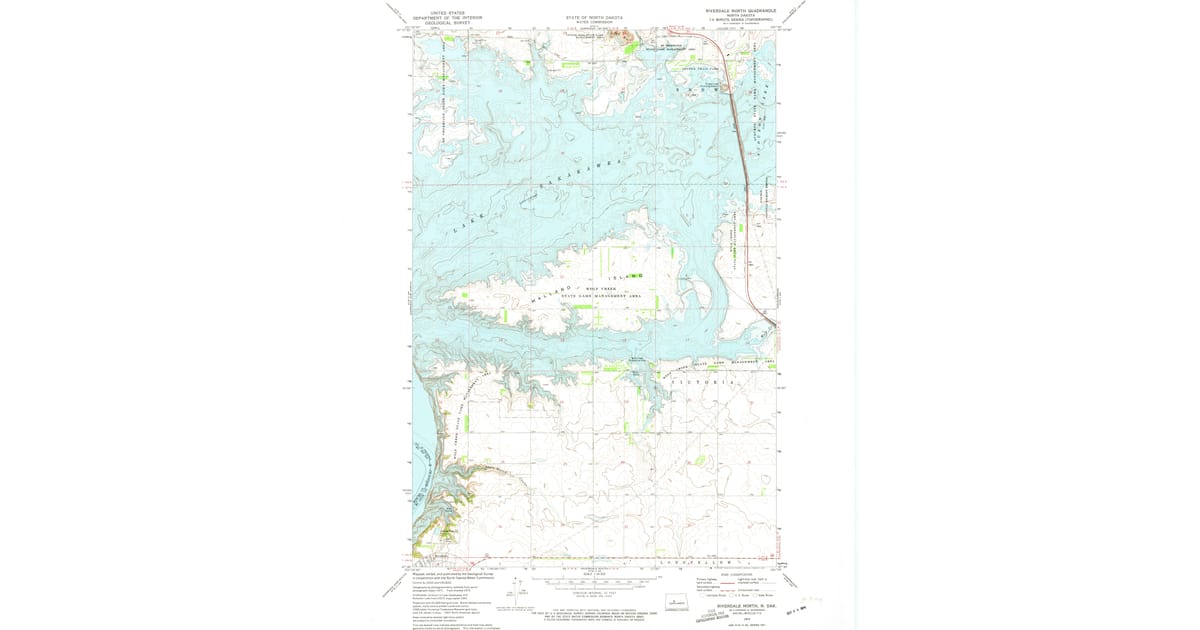 1972 Map of Riverdale North, McLean County, ND — High-Res | Pastmaps