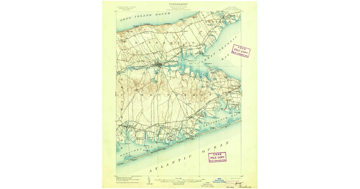1904 Map of Riverhead, Suffolk County, NY — High-Res | Pastmaps