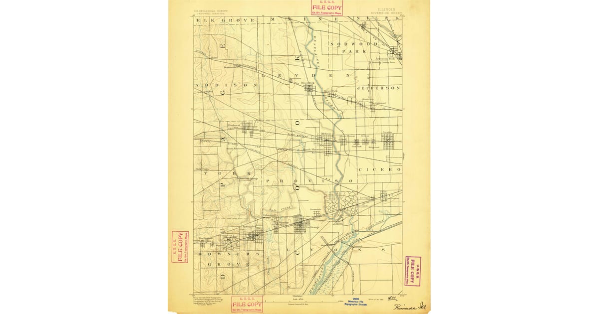 1893 Map of Riverside, IL — High-Res | Pastmaps