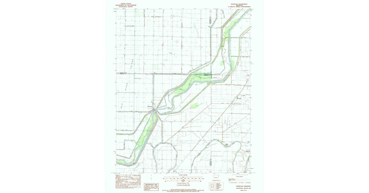 1983 Map of Rivervale, AR — High-Res | Pastmaps