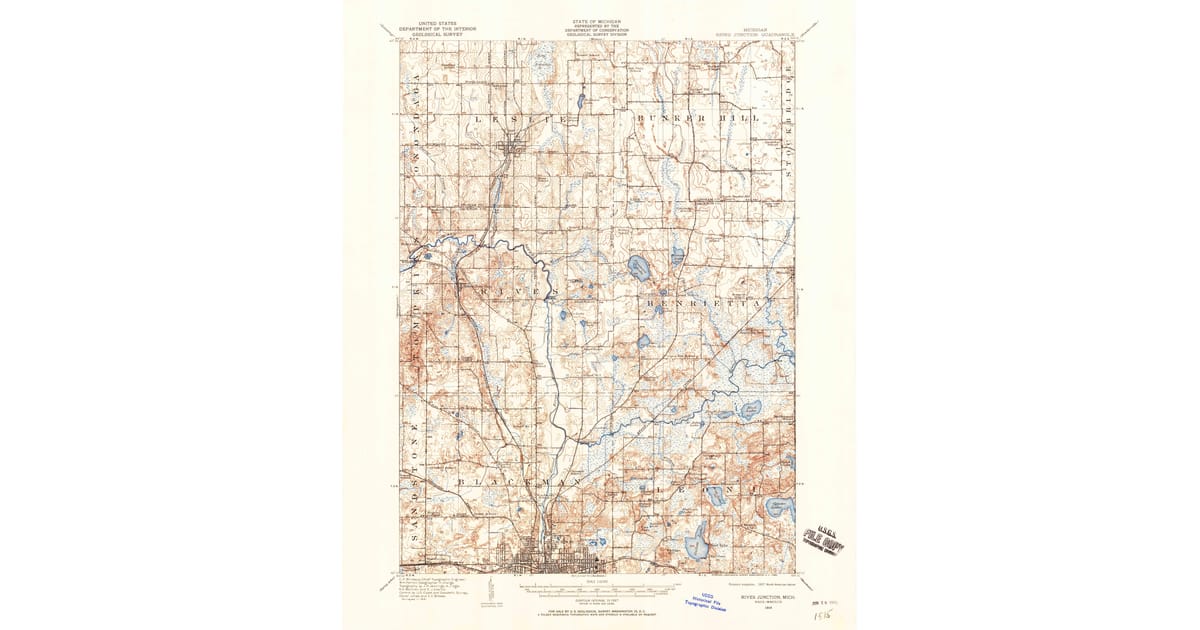 Old Maps of Jackson, MI for Academic Research | Pastmaps