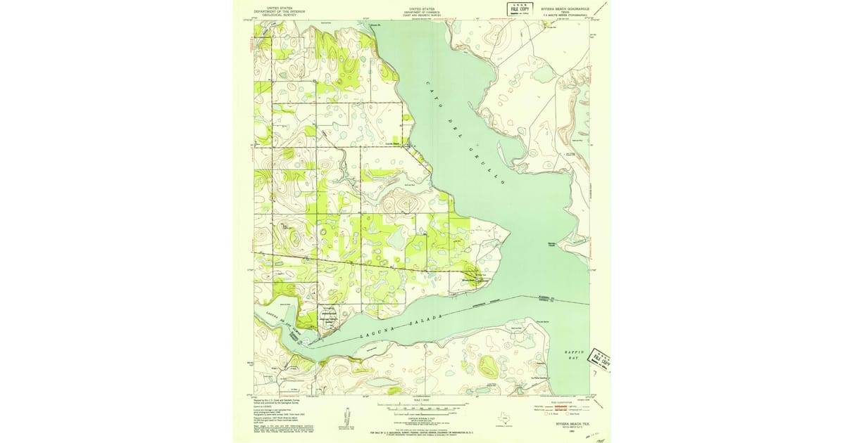1952 Map of Riviera Beach, Kleberg County, TX — High-Res | Pastmaps