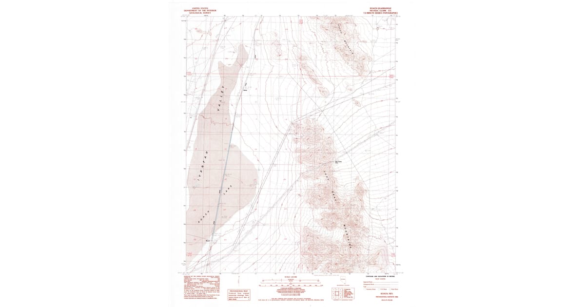 1985 Map of Roach, Clark County, NV — High-Res | Pastmaps