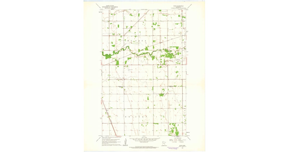 1961 Map of Roan, Marshall County, MN — High-Res | Pastmaps