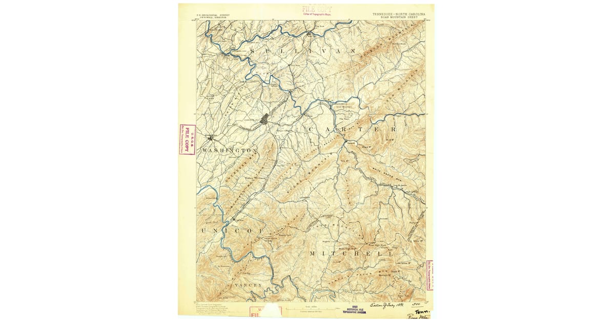 Old Maps of Limestone Cove, TN | Pastmaps