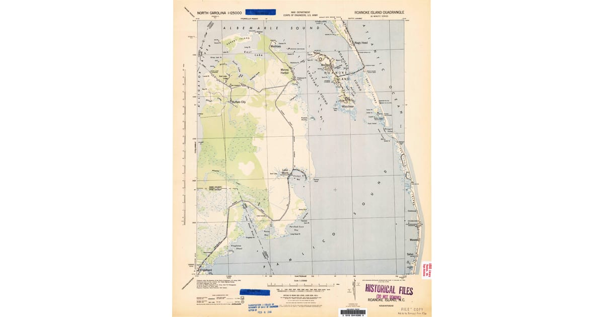 Old Maps of Manteo, NC for Genealogy | Pastmaps