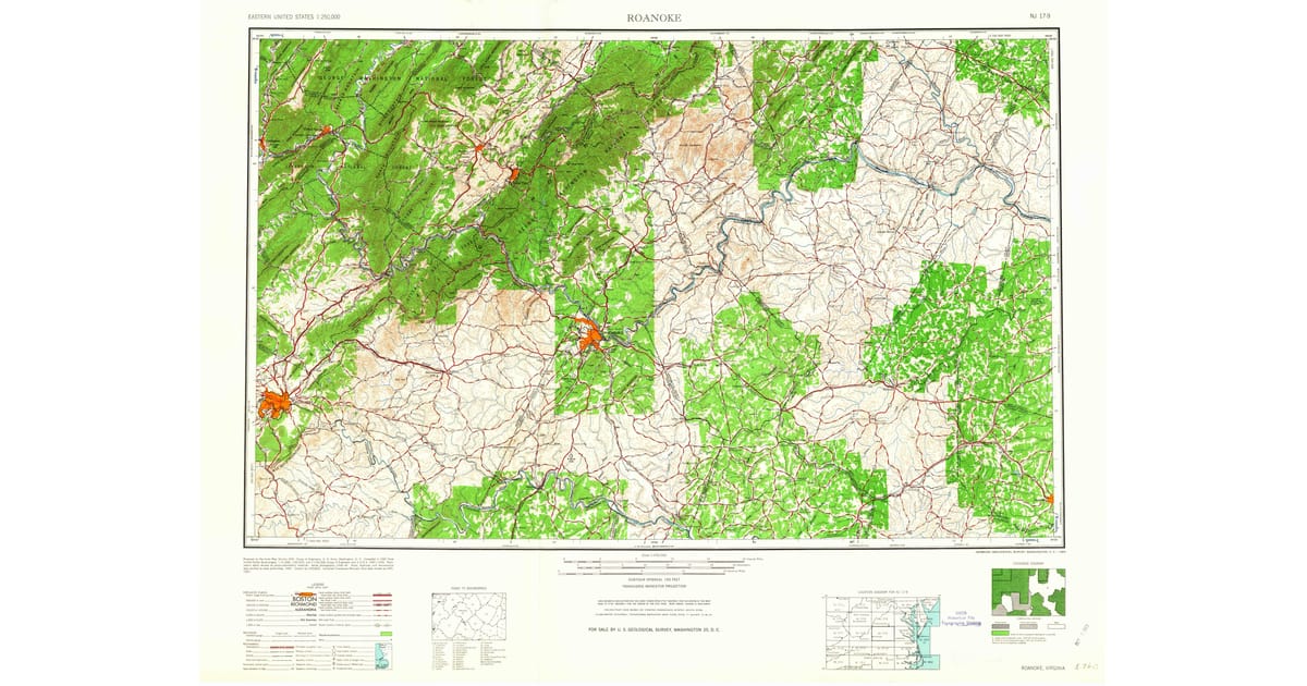 1960s Maps of Crewe, VA | Pastmaps