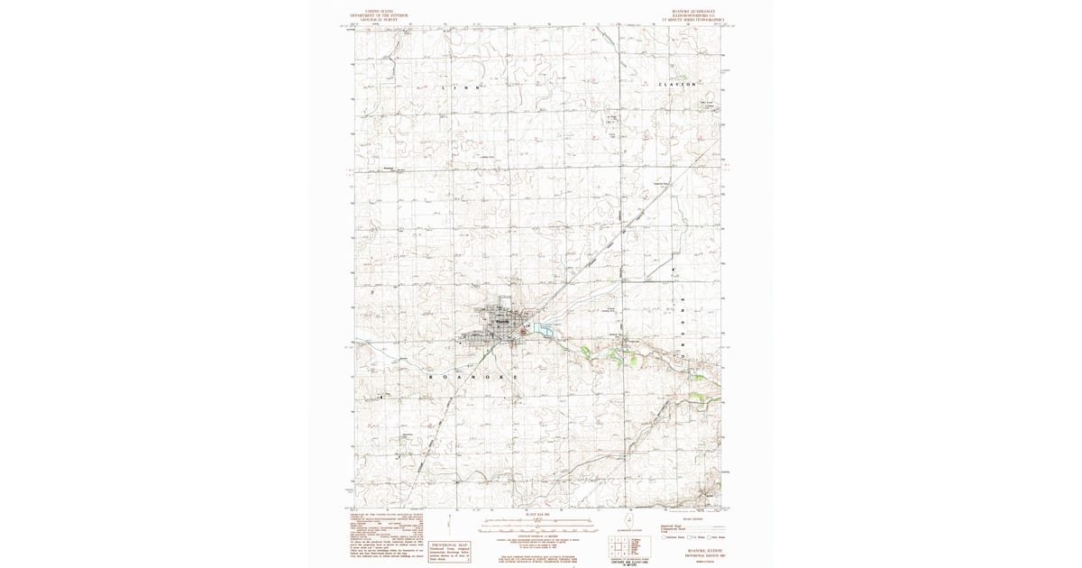 1983 Map of Roanoke, IL — High-Res | Pastmaps