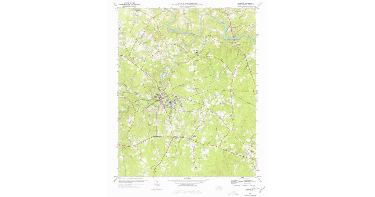 1977 Map of Robbins, NC — High-Res | Pastmaps