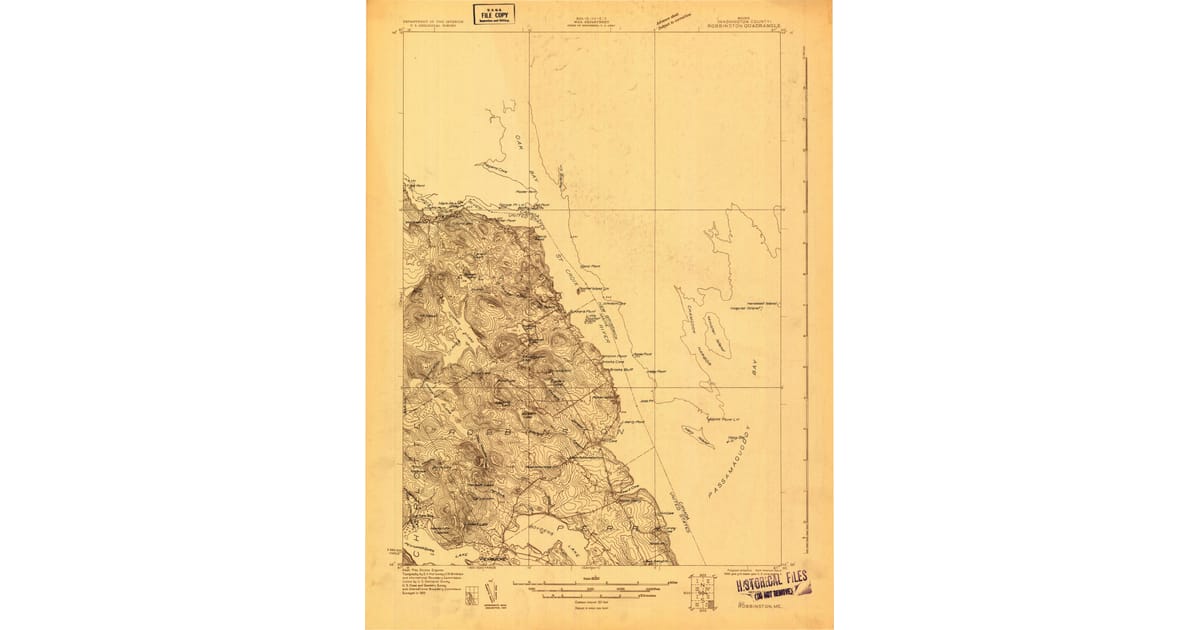 1929 Map of Robbinston, Washington County, ME — High-Res | Pastmaps