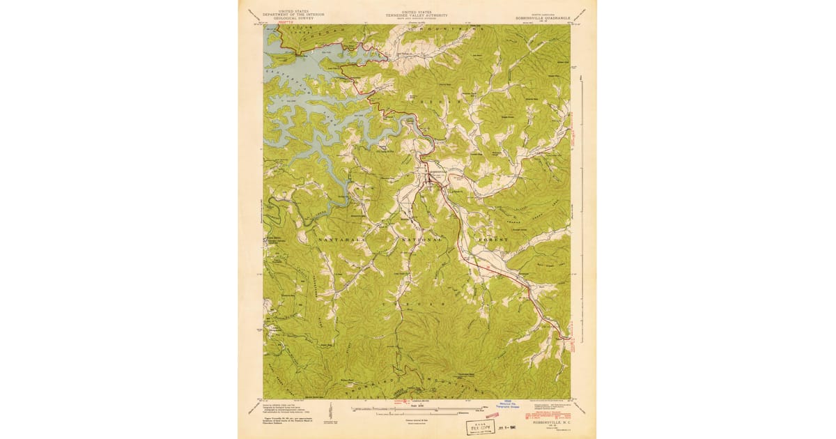 1940s Maps of Cherokee County, NC | Pastmaps