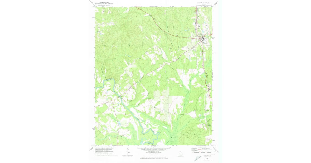 1971 Map of Roberta, GA — High-Res | Pastmaps