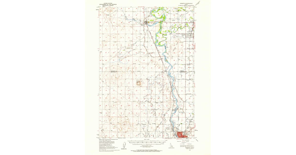 1949 Map of Roberts, ID — High-Res | Pastmaps