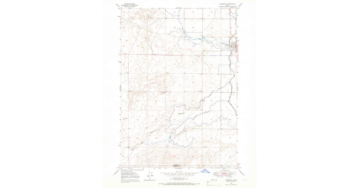 1949 Map of Roberts, ID — High-Res | Pastmaps