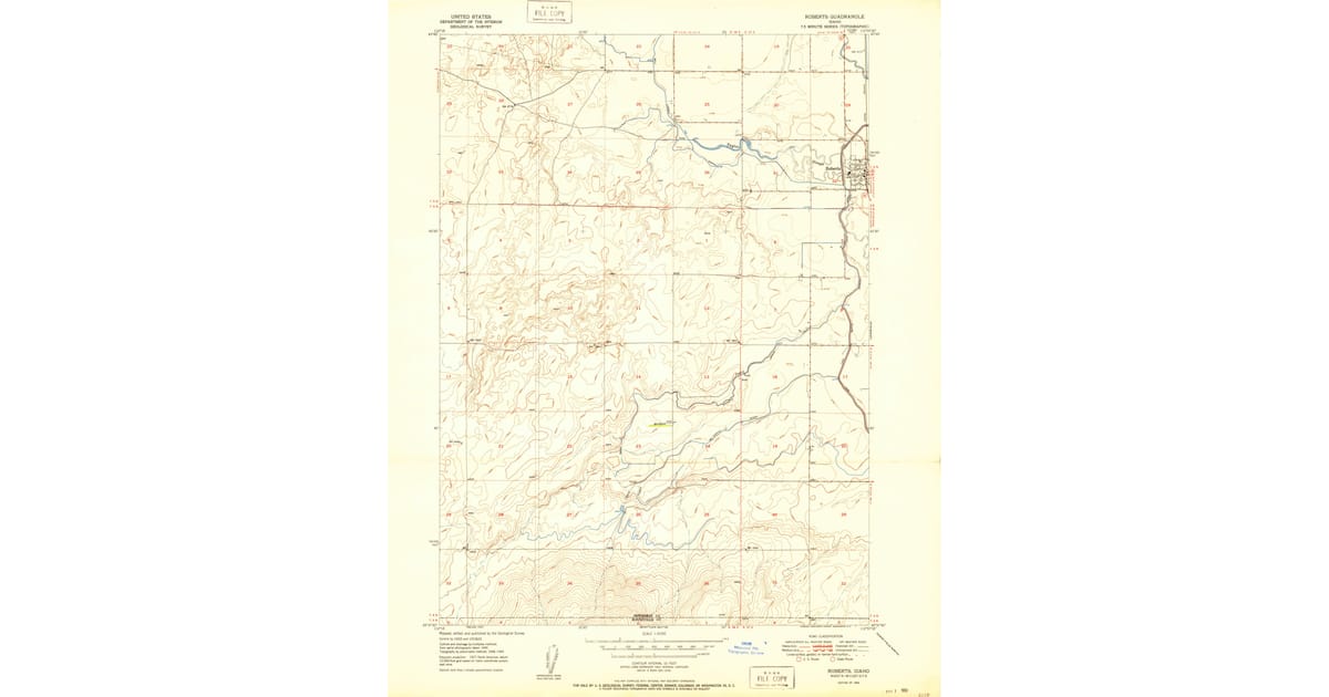 1950 Map of Roberts, ID — High-Res | Pastmaps