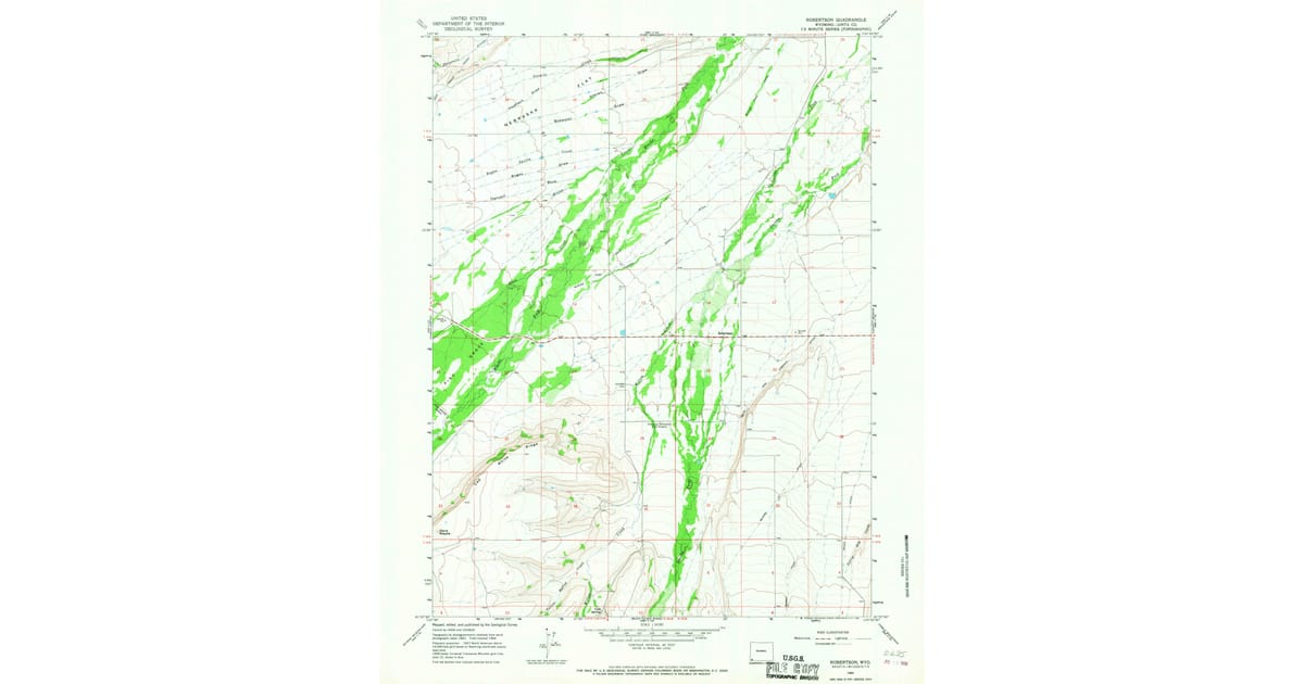 1964 Map of Robertson, WY — High-Res | Pastmaps