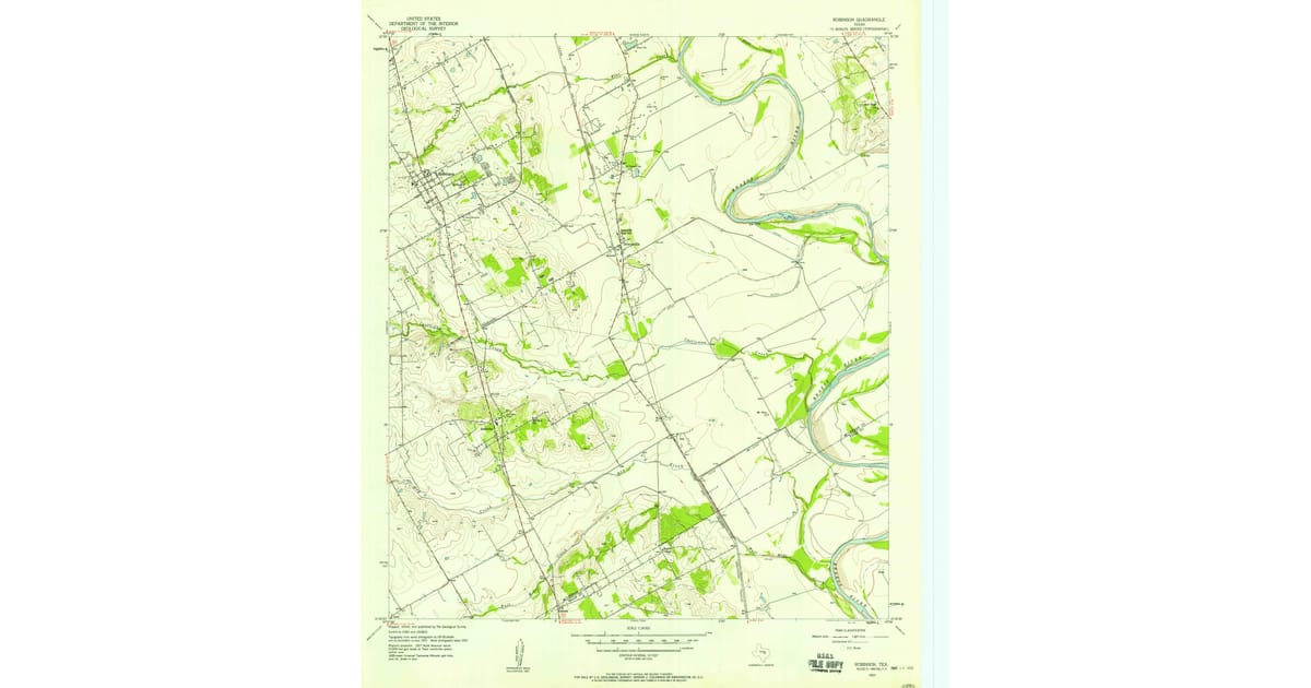 1957 Map of Robinson, TX — High-Res | Pastmaps