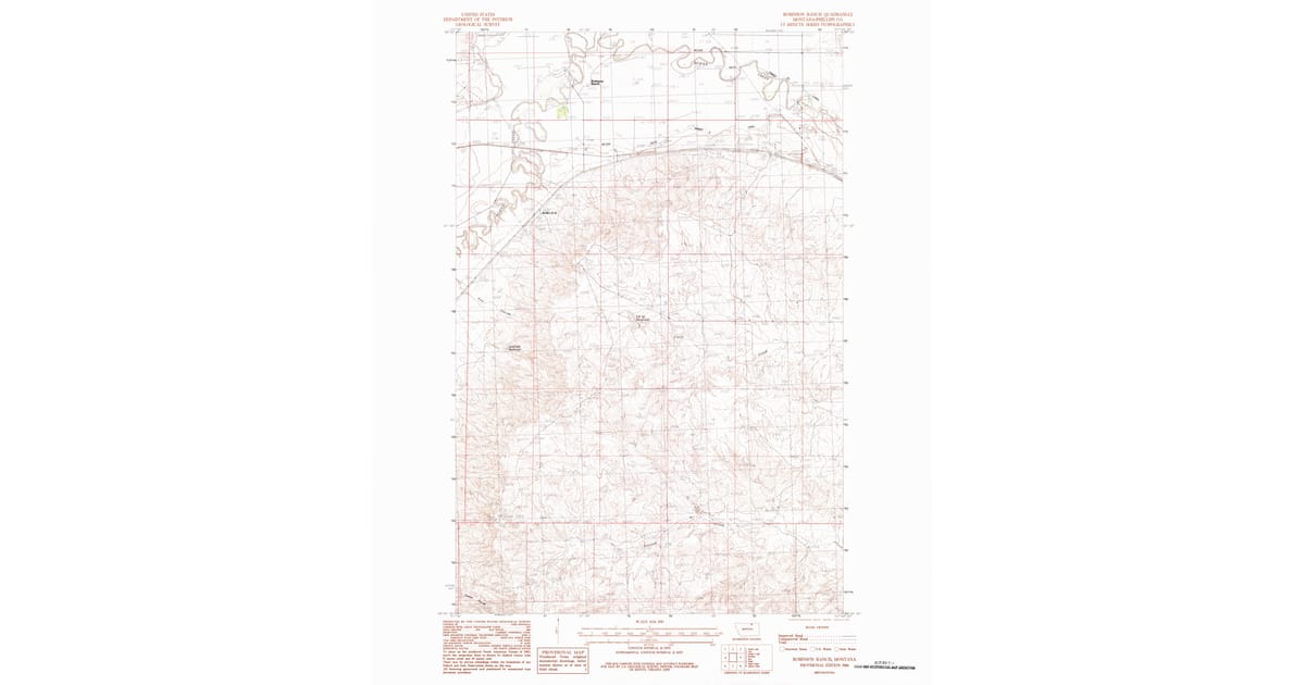 1984 Map of Robinson Ranch, Phillips County, MT — High-Res | Pastmaps