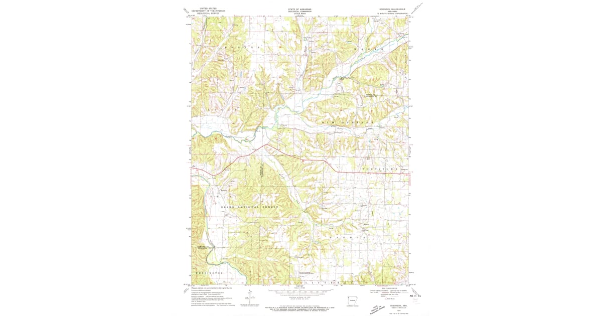 1970 Map of Robinson, Washington County, AR — High-Res | Pastmaps